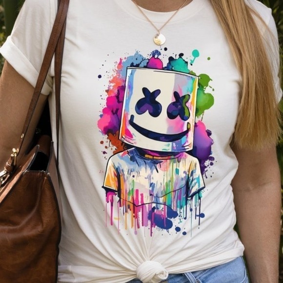 Shirts | Marshmello Dj Shirt Marshmello Tshirt Gift For Fans Unisex Tee ...